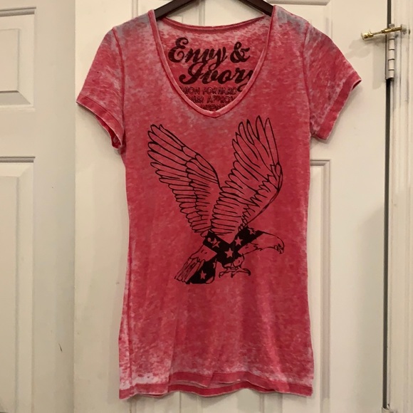 envy & ivory | Tops | 229 Envy Ivory Tee Distressed Style Color | Poshmark